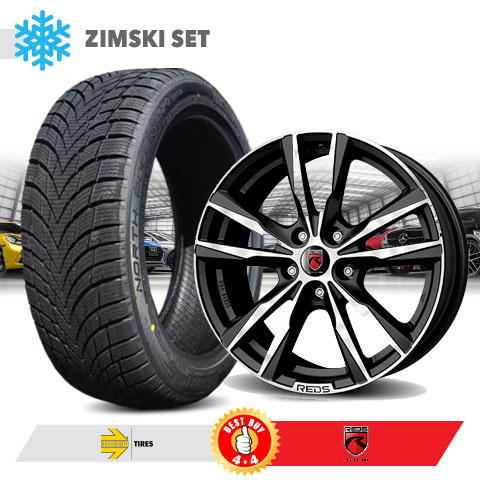 225/55 R17 SET Z MOMO + REDS K2 MB POL 5/112