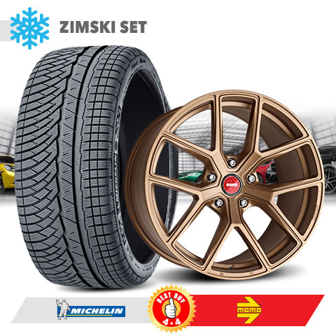 255/45 R19 SET Z MICHELIN + MOMO RF01 BRONZ 5/112