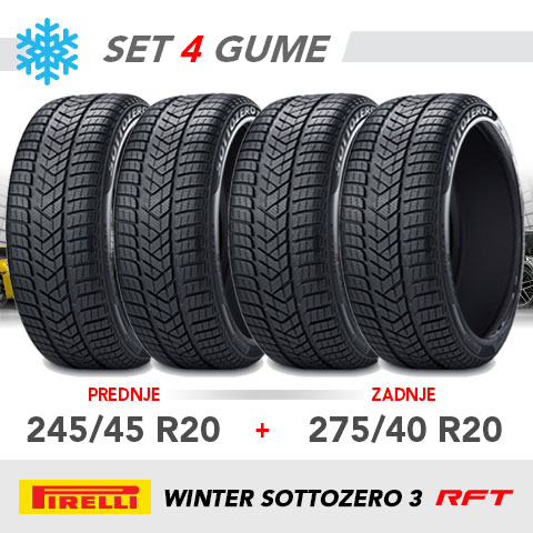 245/45 R20 x2 + 275/40 R20 x2 RFT PIRELLI WSZer3 * SET 4 GUME