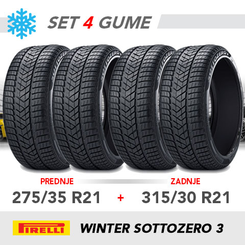 275/35 R21 x2 + 315/30 R21 x2 PIRELLI WSZer3 NO SET 4 GUME