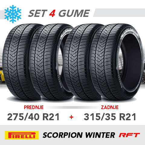 275/40 R21 x2 + 315/35 R21 x2 RFT PIRELLI S-WNT * SET 4 GUME