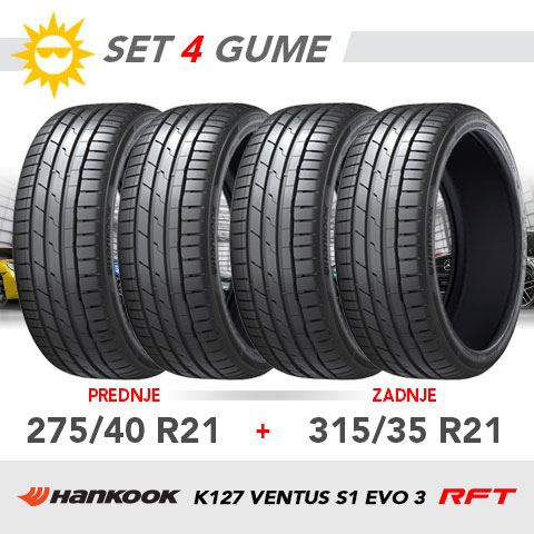 275/40 R21x2 + 315/35 R21x2 RFT* HANKOOK K127-SET 4 GUME