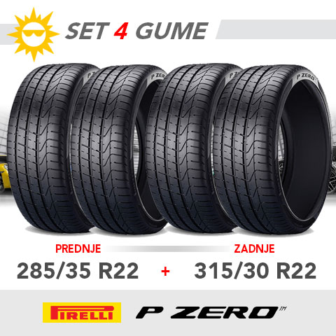 285/35 R22x2 + 315/30 R22x2 NO PIRELLI PZERO-SET 4 GUME