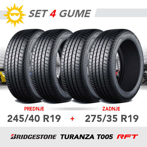 245/40 R19x2 + 275/35 R19x2 RFT*BRIDGESTONE TURANZA -SET 4 GUME