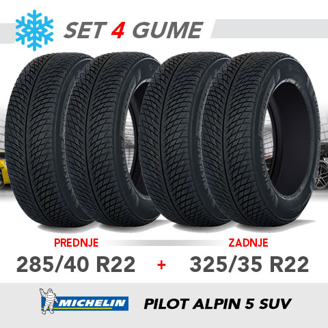 285/40 R22x2 + 325/35 R22x2 MICHELIN PA5 SET 4 GUME