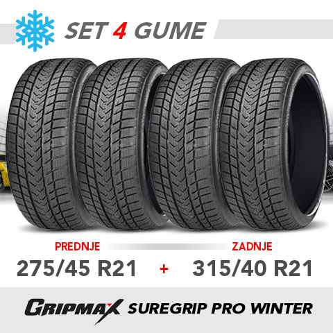 275/45 R21x2 + 315/40 R21x2 GRIPMAX SGPW dot21 SET 4 GUME