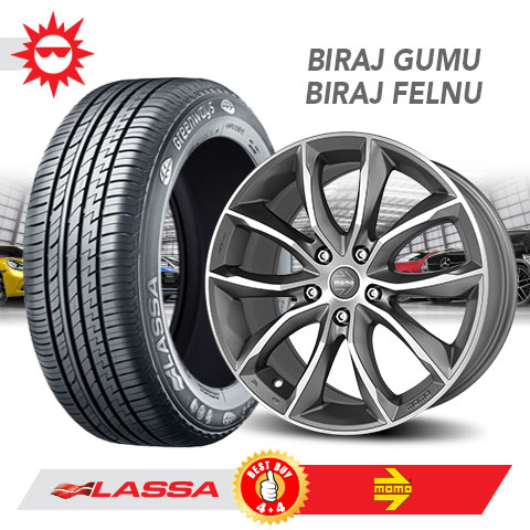 205/55 R16 SET LASSA + MOMO SCREAMJET