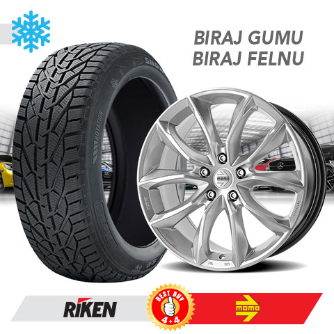 215/60 R16 SET Z RIKEN + MOMO SJS 5/112