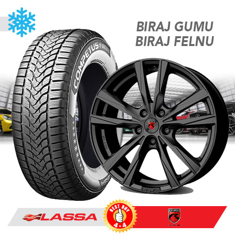 225/60 R17 SET Z LASSA + REDS K2 MB 5/114.3