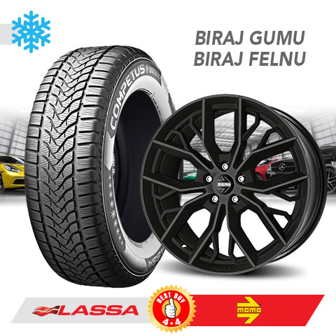 215/65 R16 SET Z LASSA + MOMO MAS MB 5/114.3