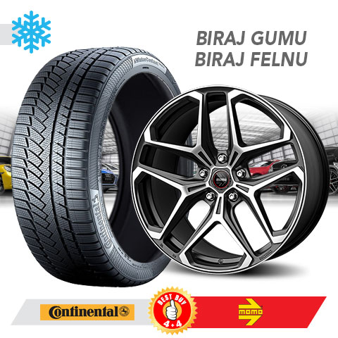 285/45 R21 SET Z CONTINENTAL + MOMO RF04 MB 5/112