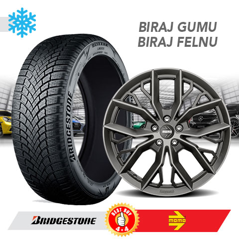 215/65 R17 SET Z BRIDGESTONE + MOMO MAS ANT 5/108 + TPMS