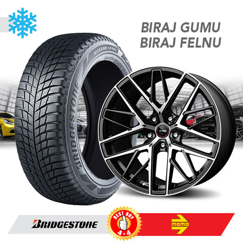 285/45 R21 SET Z BRIDGESTONE RFT + MOMO RFX01 BP 5/112 + TPMS