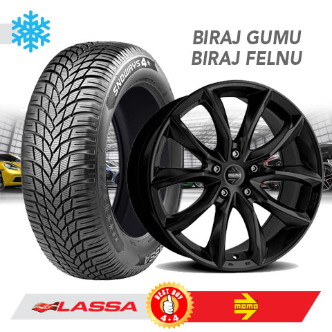 215/60 R16 SET Z LASSA + MOMO SJB 5/112