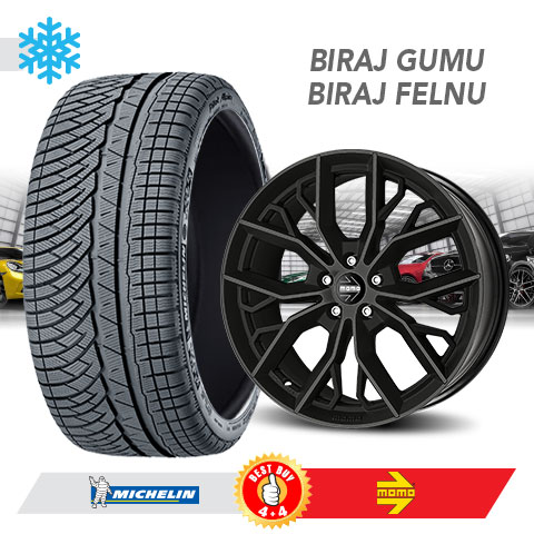 245/45 R18 SET Z MICHELIN + MOMO MAS BLK 5/114.3 + TPMS