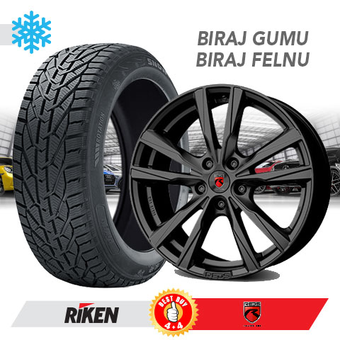 215/60 R16 SET Z RIKEN + REDS K2 MB 5/114.3 + TPMS