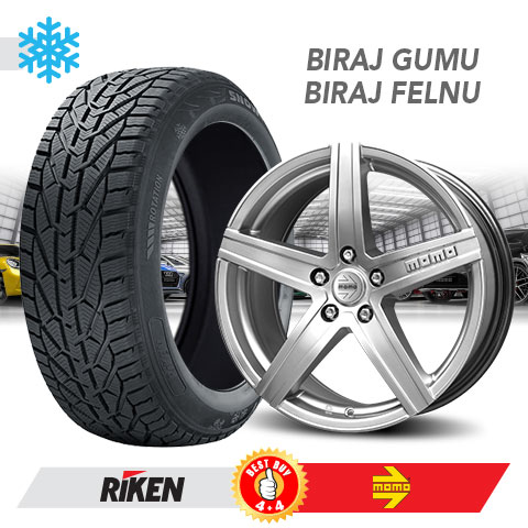 215/60 R16 SET Z RIKEN + MOMO HYP SIL 5/114.3 + TPMS