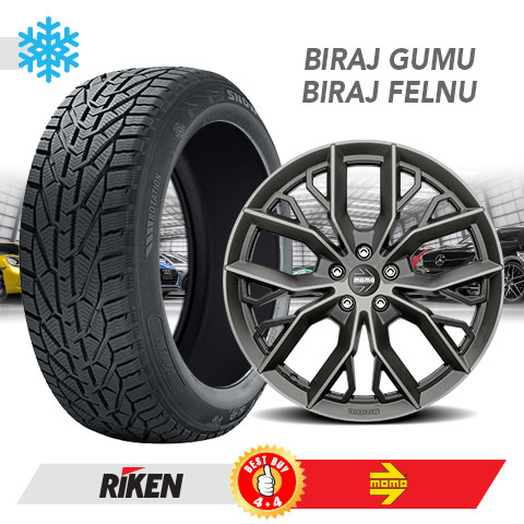 215/60 R16 SET Z RIKEN + MOMO MAS ANT 5/114.3 + TPMS