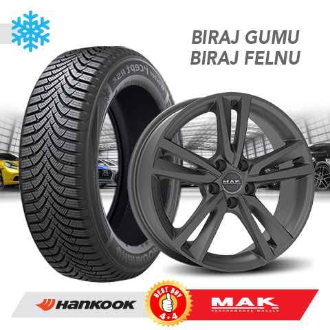 185/65 R15 SET Z HANKOOK + MAK ICONA TITAN 4/100