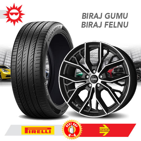 225/50 R17 SET PIRELLI + MOMO MAS POL 5/120 + TPMS