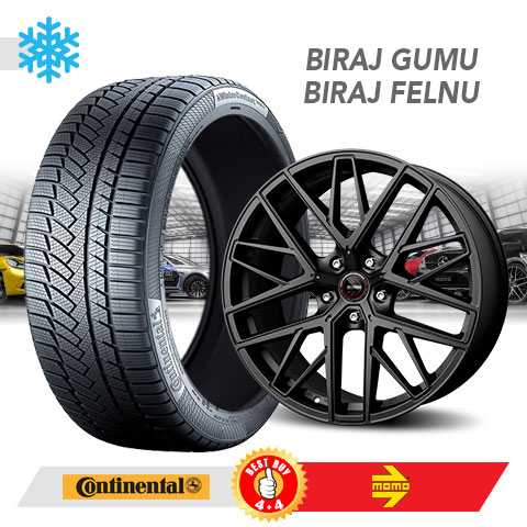 285/40 R22 SET Z CONTINENTAL + MOMO RFX01 SBB 5/112