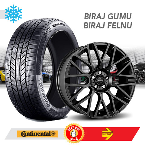 235/65 R18 SET Z CONTINENTAL + MOMO REV MB 5/114.3 + TPMS