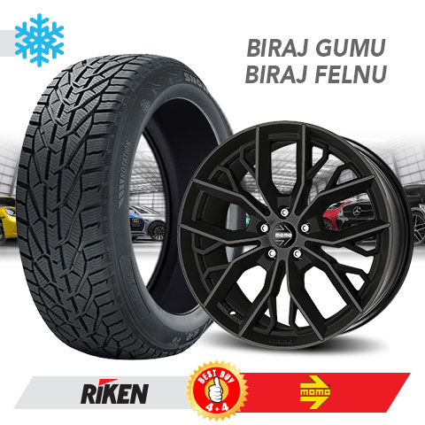 215/55 R17 SET Z RIKEN + MOMO MAS MB 5/112