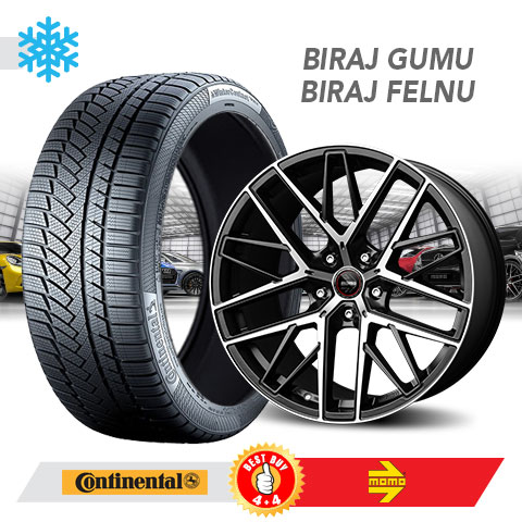 285/45 R21 SET Z CONTINENTAL + MOMO RFX01 BP 5/112 + TPMS