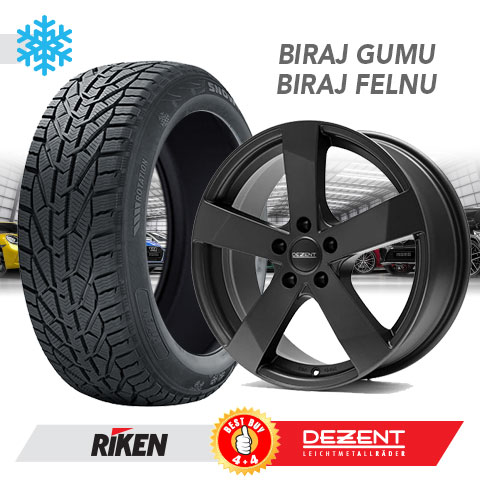 185/60 R15 SET Z RIKEN + DEZENT TD GRF 5/100