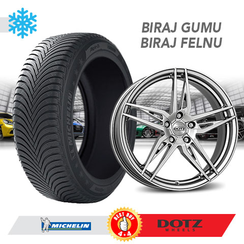 215/65 R17 SET Z MICHELIN + DOTZ INTERLAGOS SIL 5/114.3 + TPMS