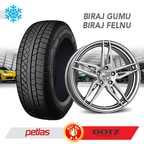 215/65 R17 SET Z PETLAS + DOTZ INTERLAGOS SIL 5/114.3 + TPMS