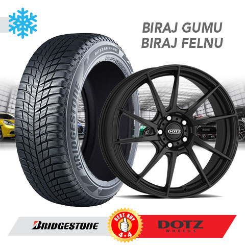 225/50 R18 SET Z BRIDGESTONE RFT + DOTZ KENDO MB 5/112 + TPMS