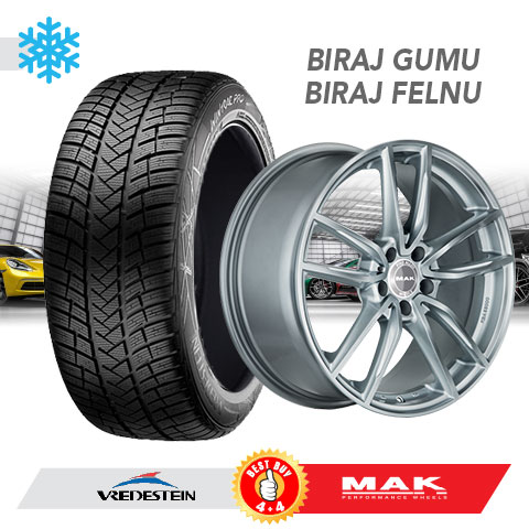 275/45 R21 + 315/40 R21 SET Z VREDESTEIN + MAK EVO SIL 5/112 + TPMS