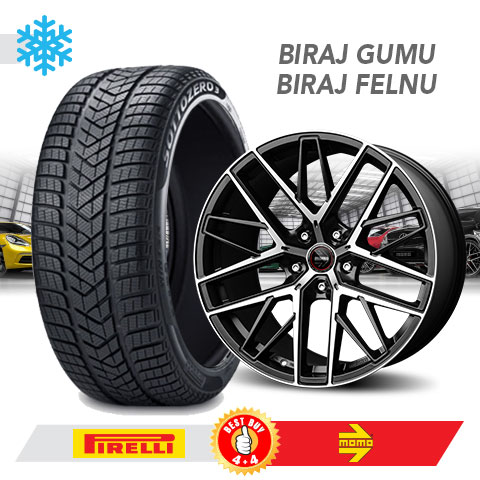 255/35 R21 + 285/30 R21 SET Z PIRELLI + MOMO RFX01 BP 5/112 + TPMS