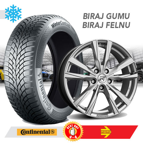 235/65 R17 SET Z CONTINENTAL + REDS K2 SIL 5/112