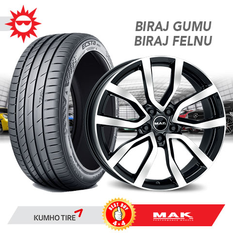 285/40 R21 SET KUMHO + MAK MIDLANDS BM 5/112