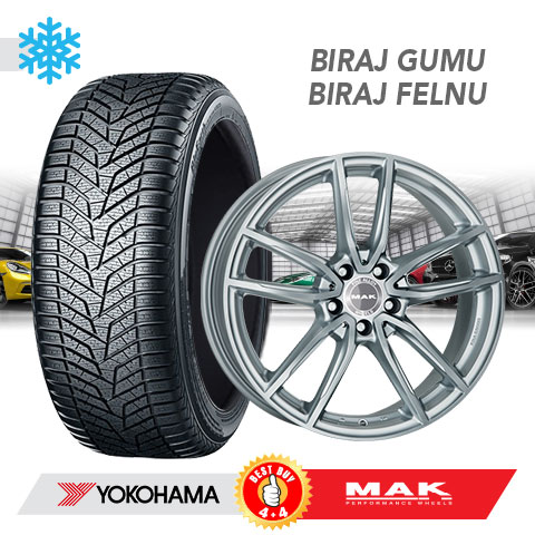 275/45 R21 + 315/40 R21 SET Z YOKOHAMA + MAK EVO SIL 5/112 + TPMS