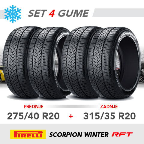 275/40 R20 x2 + 315/35 R20 x2 RFT PIRELLI S-WNT SET 4 GUME