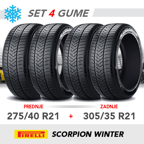 275/40 R21 x2 + 305/35 R21 x2 PIRELLI S-WNT NO SET 4 GUME