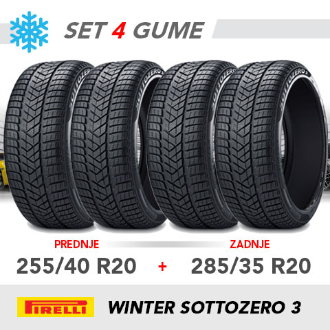 255/40 R20 x2 + 285/35 R20 x2 PIRELLI WSZer3 MO SET 4 GUME