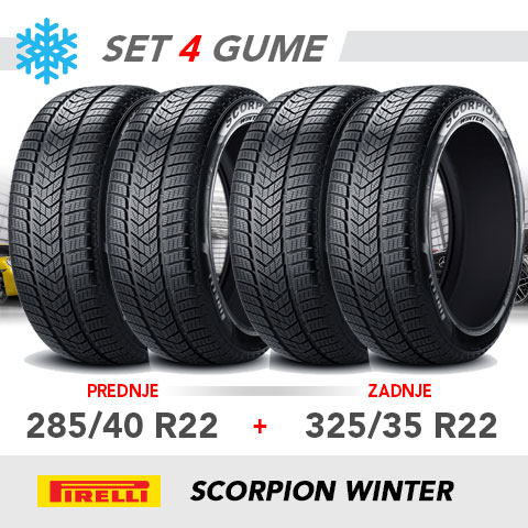 285/40 R22 x2 + 325/35 R22 x2 PIRELLI S-WNT SET 4 GUME