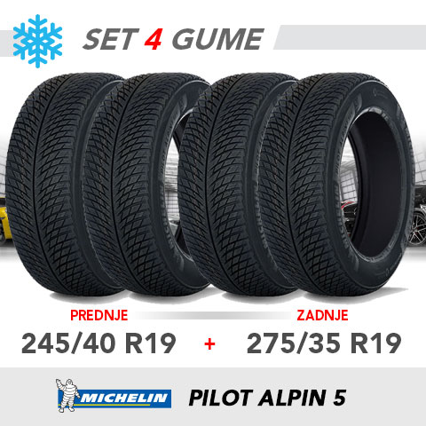 245/40 R19 x2 + 275/35 R19 x2 MICHELIN PA 5 SET 4 GUME