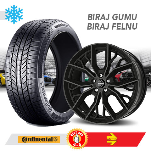 205/60 R16 SET Z CONTINENTAL + MOMO MAS MB 5/114.3 + TPMS