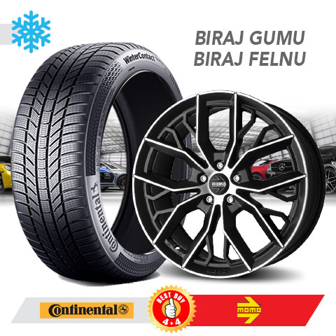 215/60 R17 SET Z CONTINENTAL + MOMO MAS MB POL 5/114.3