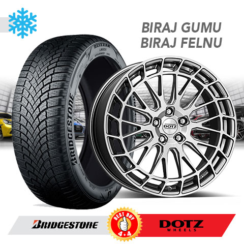 205/55 R19 SET Z BRIDGESTONE + DOTZ SEPANG HG 5/114.3