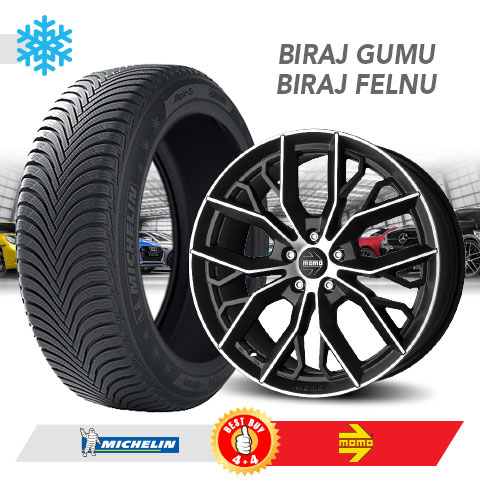 215/65 R17 SET Z MICHELIN + MOMO MAS MB POL 5/114.3 + TPMS