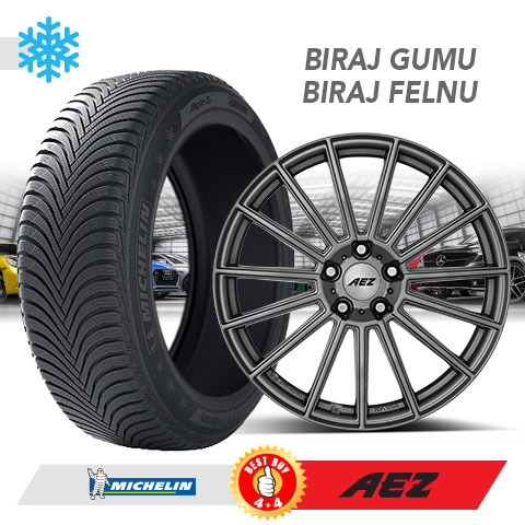 215/65 R17 SET Z MICHELIN + AEZ STEAM MG 5/114.3 + TPMS