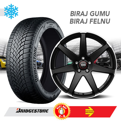 235/50 R19 SET Z BRIDGESTONE + MOMO SEV MB POL 5/112 + TPMS