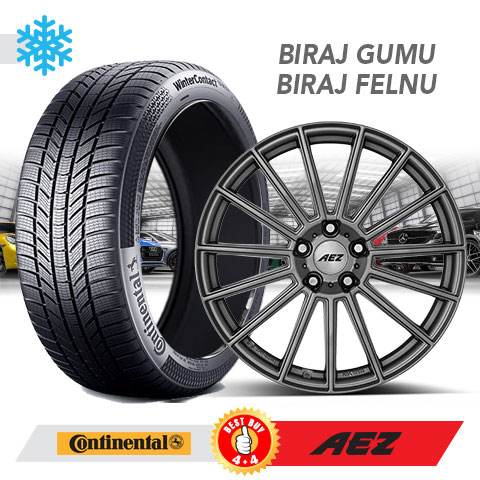 215/65 R17 SET Z CONTINENTAL + AEZ STEAM MG 5/114.3 + TPMS