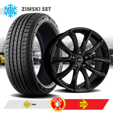 205/60 R16 SET Z MOMO + MOMO SJ BLK 5/112